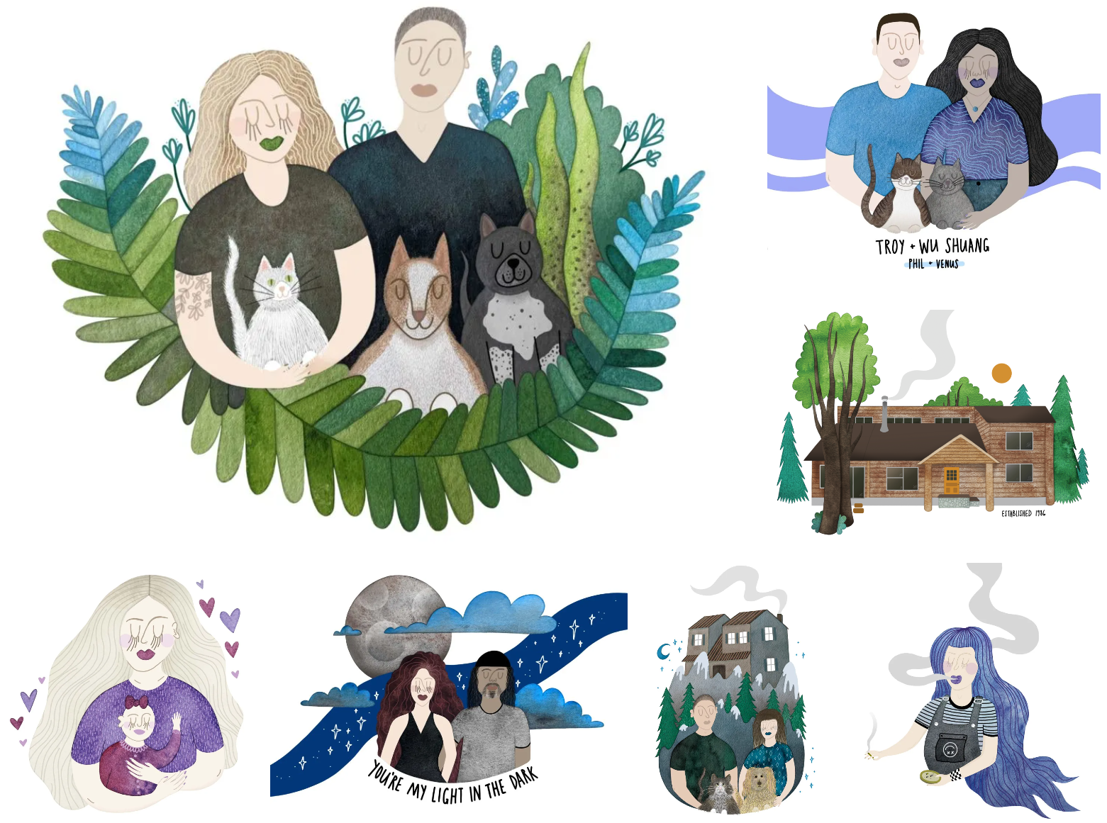 custom illustration portraits by Carolyn Whittico at A Cup of Cloudy ...