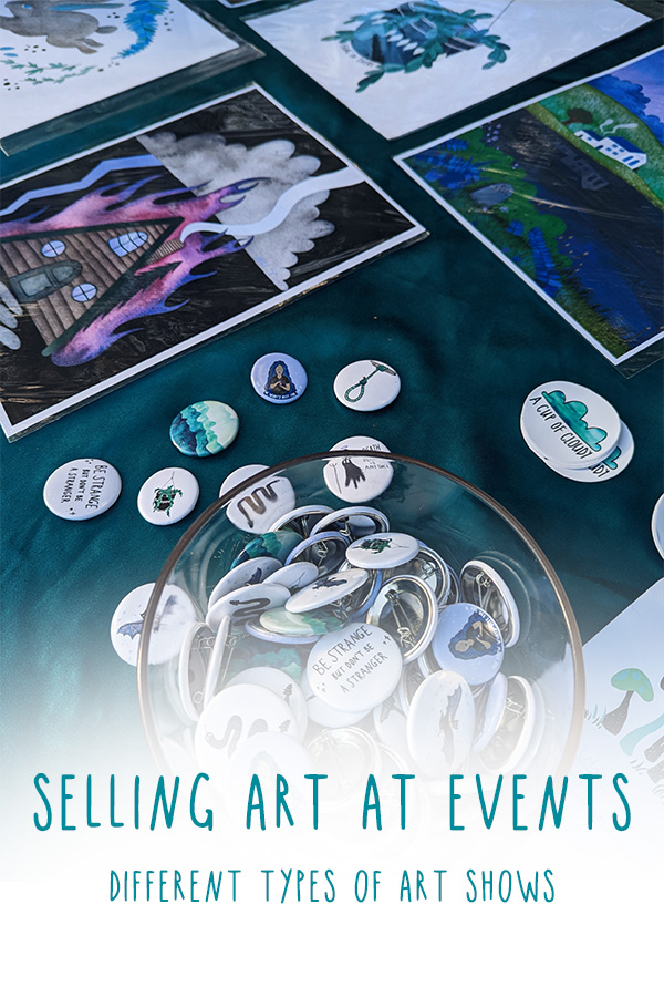 Selling art at events: types of art shows - A Cup of Cloudy