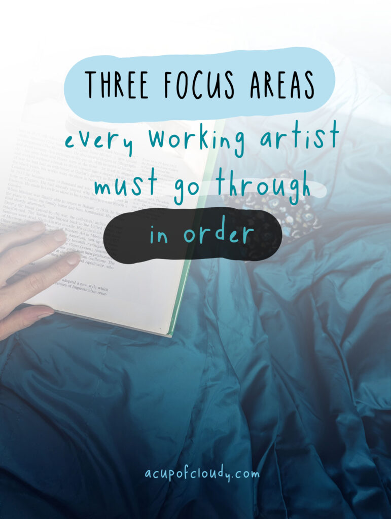 Three areas every working artist must focus on – in order - A Cup of Cloudy