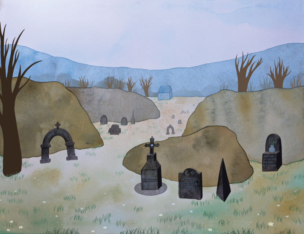 Graveyard print - A Cup of Cloudy